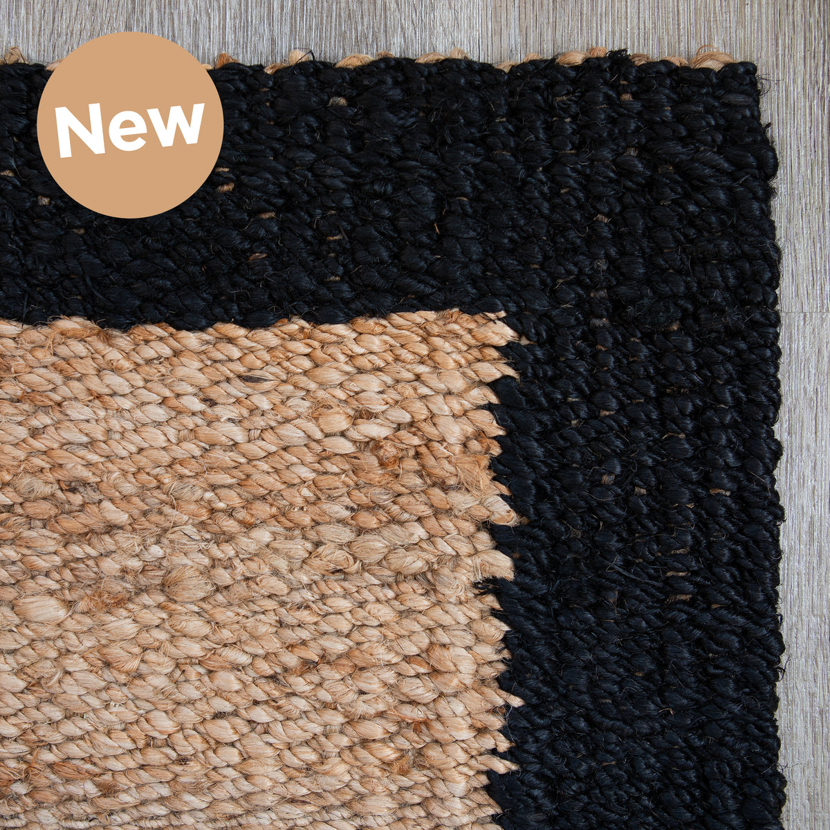 Woven-Border Jute Mats - Natural/Black | The Cotton Store NZ – GOOD ...